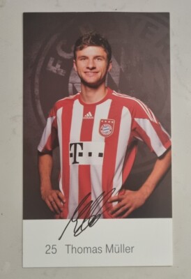 LEGEND THOMAS MULLER SIGNED IN PERSON BAYERN MUNICH PROMO CARD SOCCER ...