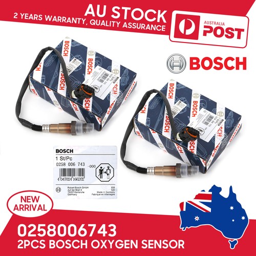 2x Genuine BOSCH Oxygen Lambda Sensor For Holden Commodore VZ VE OE 0258006743 | eBay Australia