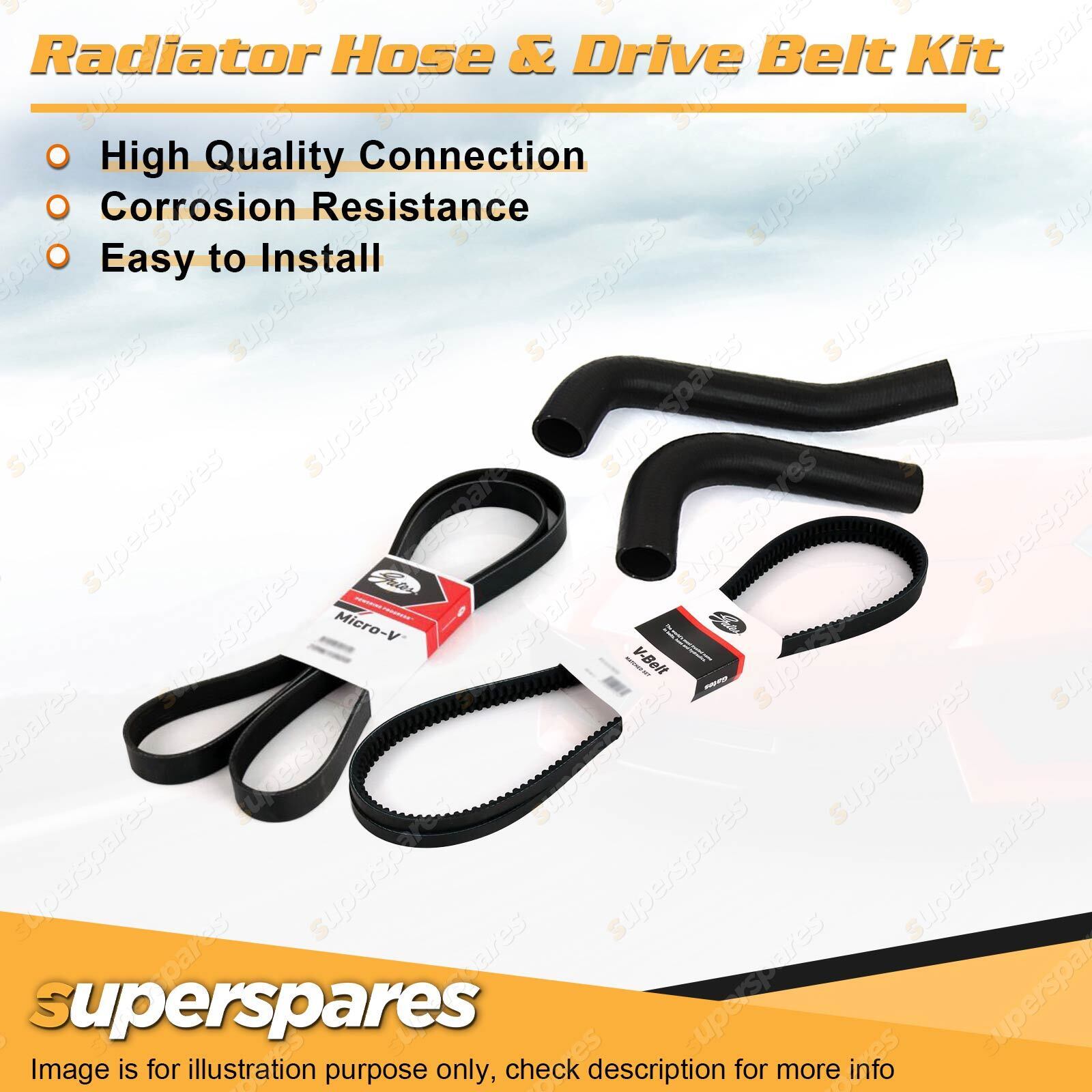 Radiator Hose + Gates Belt Kit for Volkswagen Golf Type 3 1H 2.0L 2E ...