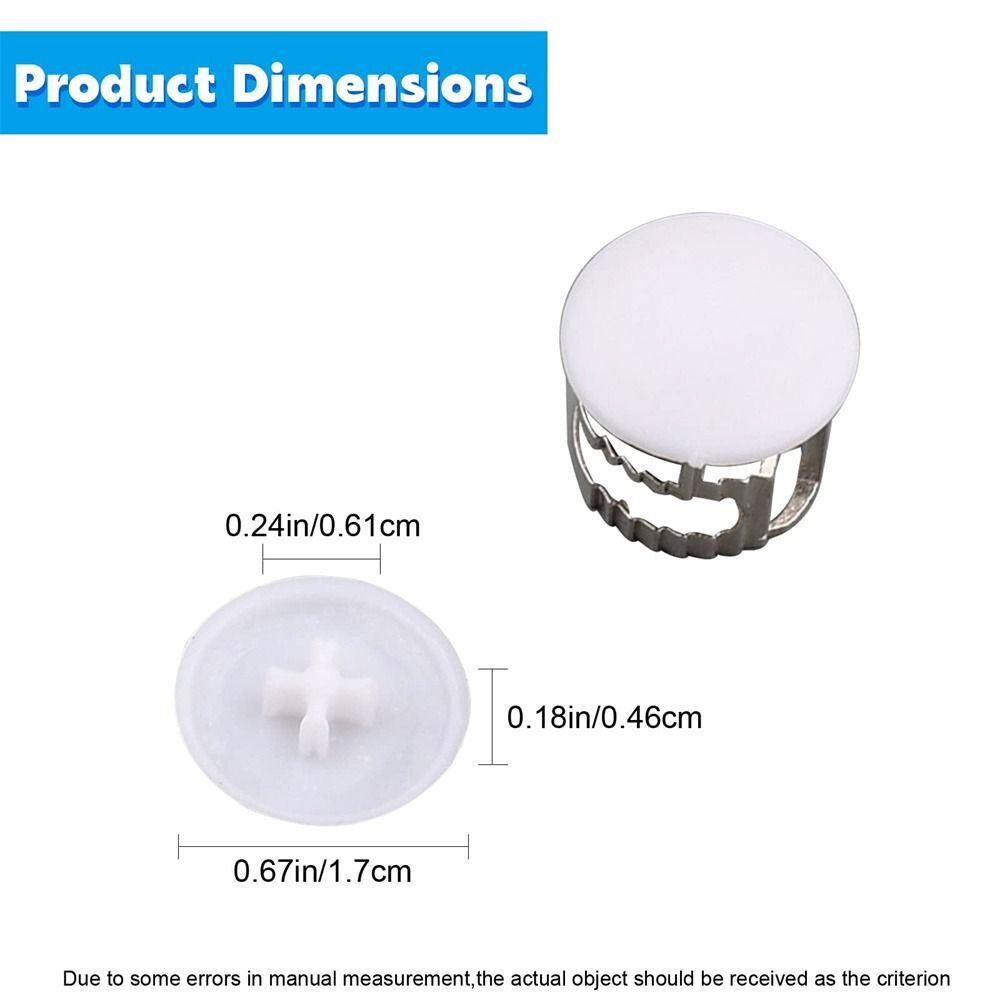 100 PCS White 3 in1 Screw Cap 17mm Exterior Protective Caps Screws Head ...