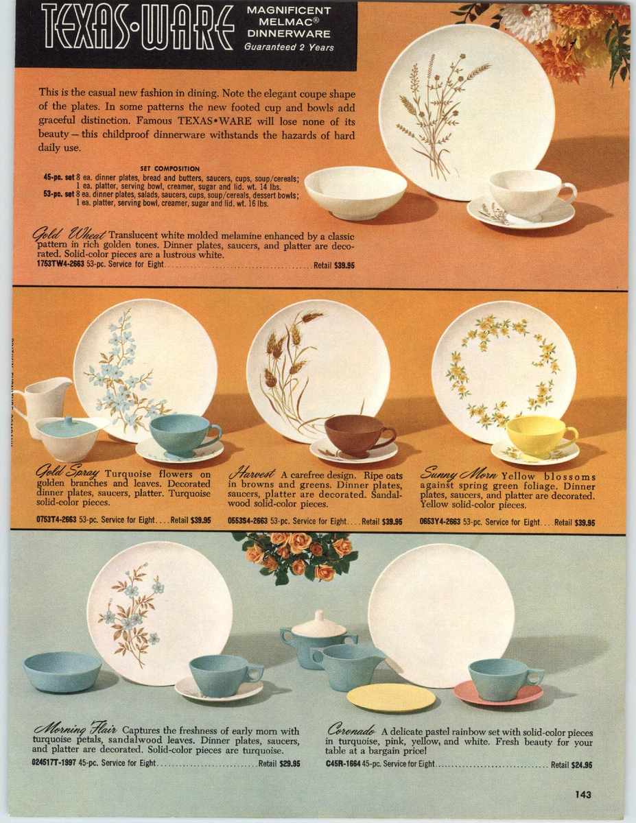 Melmac Dinnerware 1962 Christmas Department Stores Vintage, 53% OFF