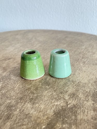 Green Thimbles (2 Different Greens) 1"H Studio Art Pottery Dollhouse ...