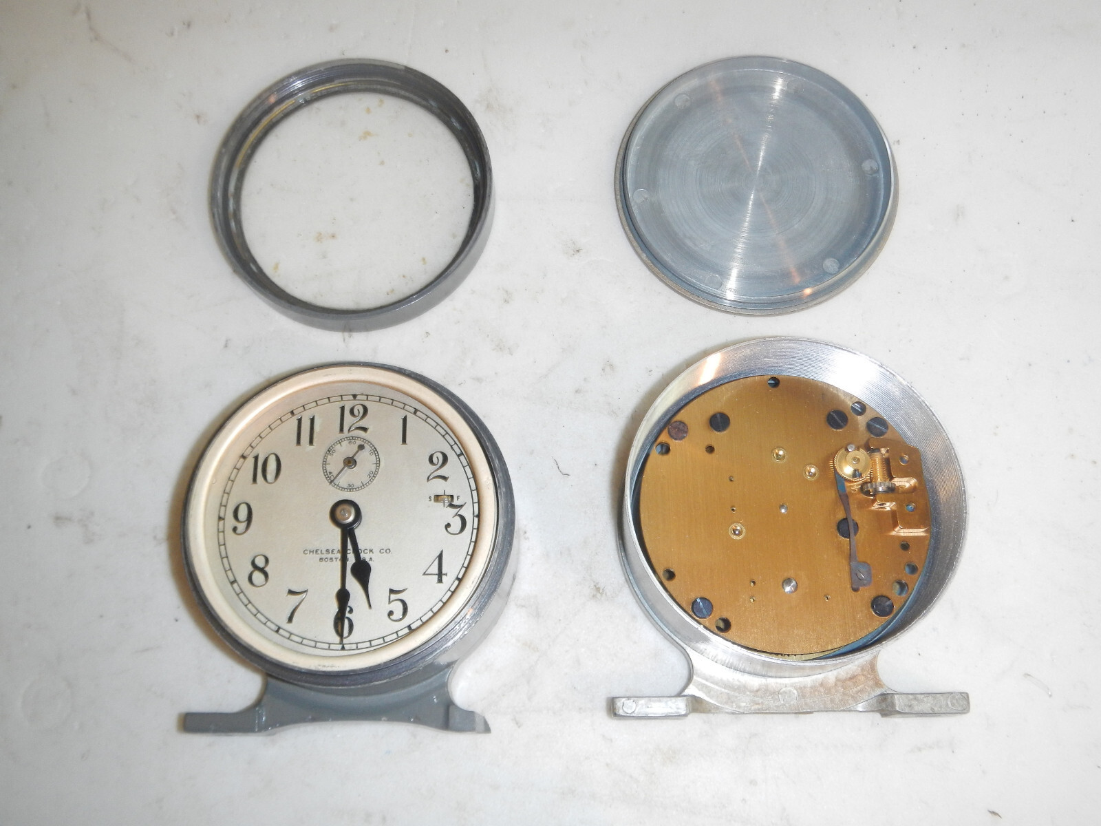 CHELSEA CLOCK 1945-1949 US NAVAL CLOCK S/N. 576255 and Other Mechanism ...