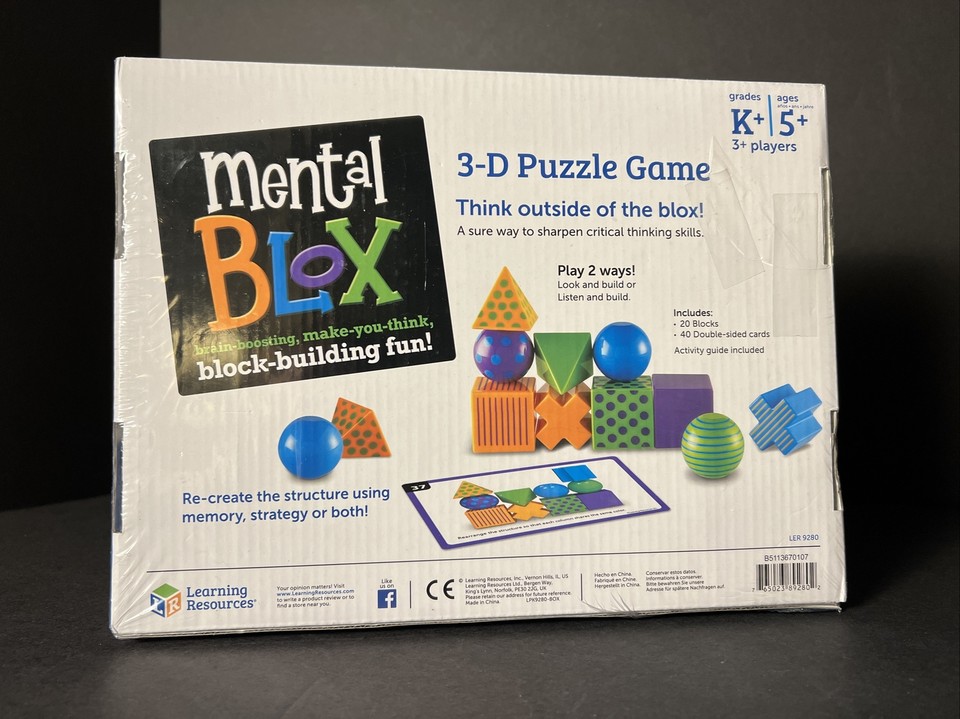 Learning Resources Mental Blox Critical Thinking Game,Homeschool, 20 Blocks, NEW | eBay