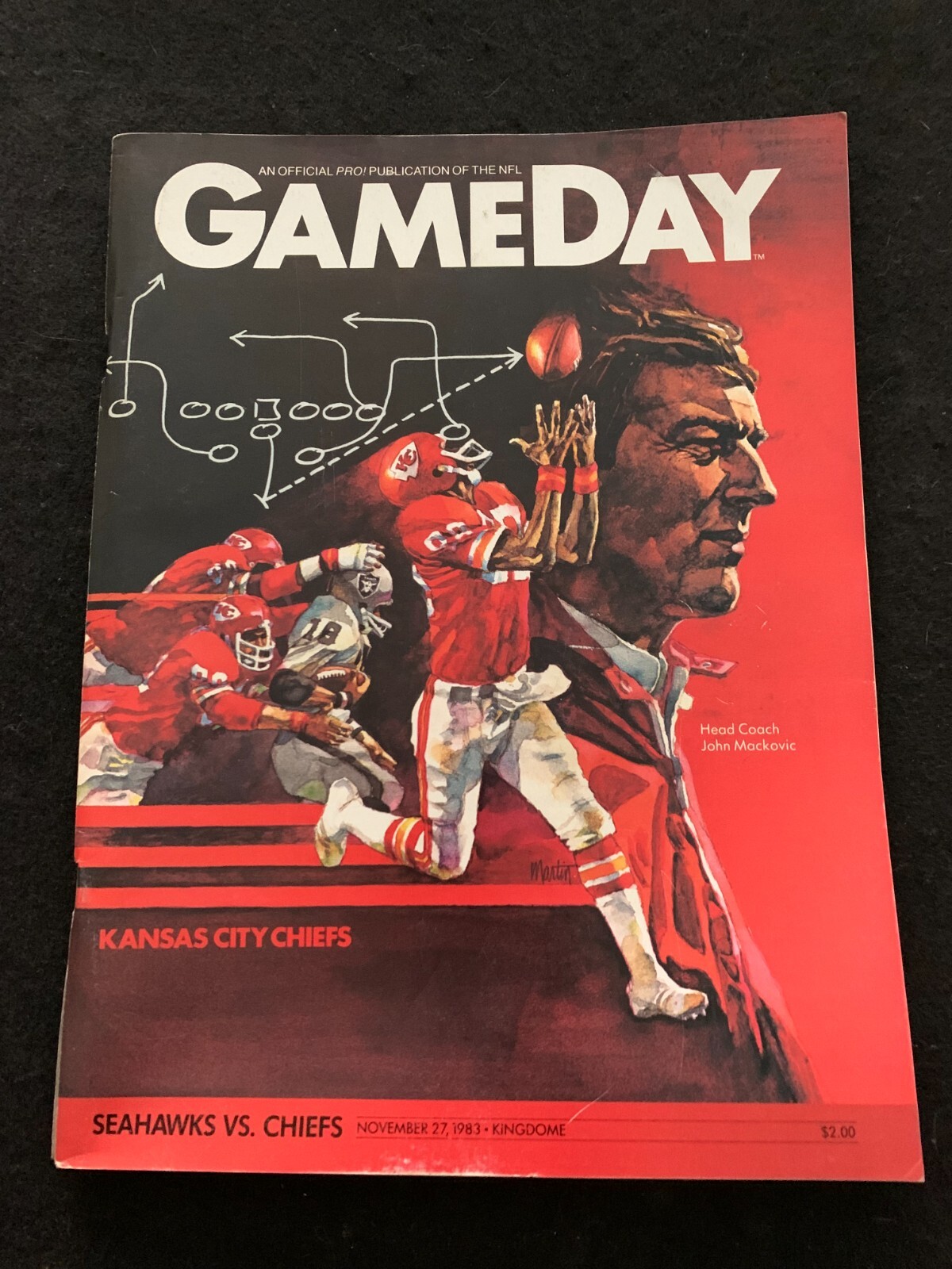 1983 Game Day Program NFL Football Seattle Seahawks VS Kansas City ...