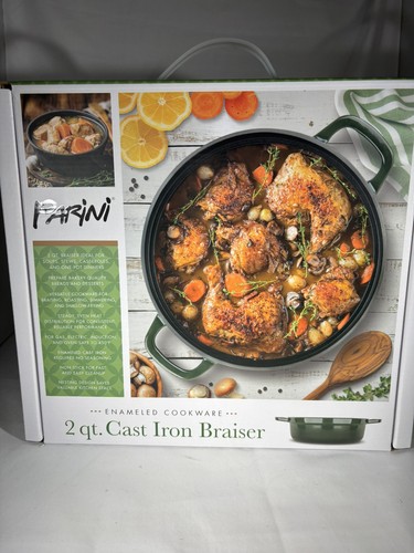 Parini 2 Qt Cast Iron Braiser Enameled Cookware Brand New In Box ...