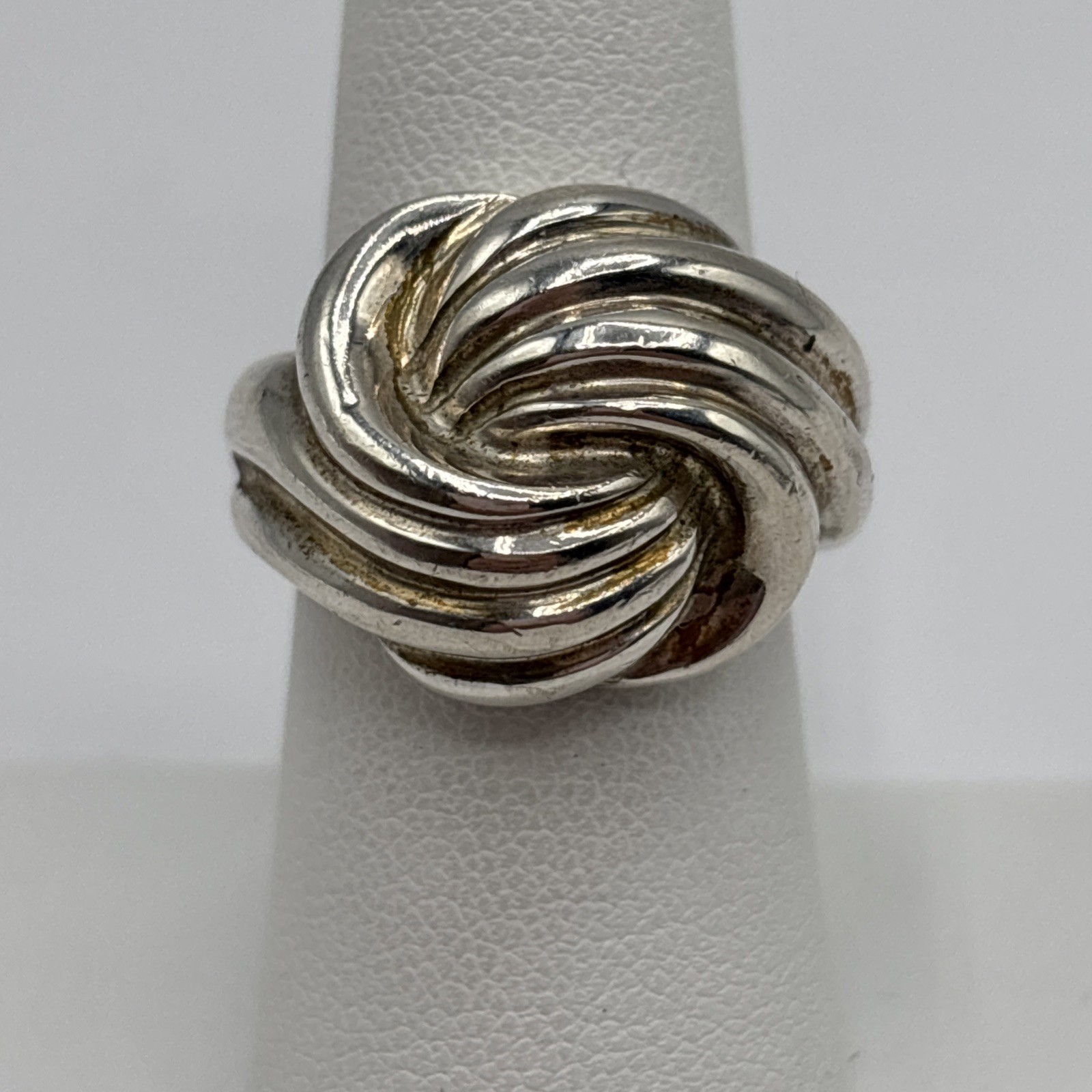 Vintage Sterling Silver 925 Modernist Twisted Knot Ri… - Gem