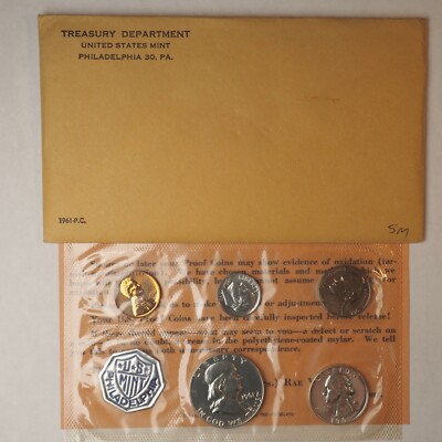 1961 Silver Proof Set - Flat Pack 5 Coin Set - FREE SHIPPING! - FP8 | eBay