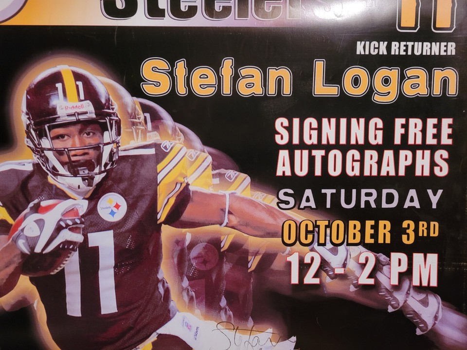 Pittsburgh Steelers Stefan Logan autographed/signed meet & greet poster ...