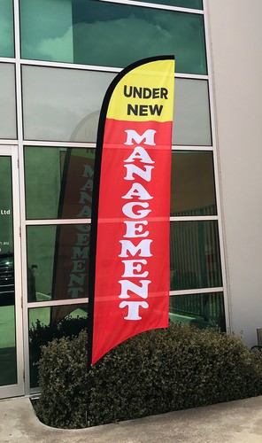 3.5m Under New Management Flag / Outdoor Advertising Banner (without ...