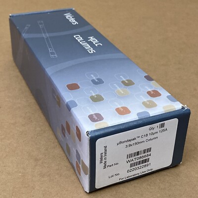 New Sealed - Waters WAT086684 µBondapak C18 Column, 125Å, 10 µm, 3 ...