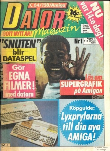 Dator Magazin - C64/128/Amiga - 1990 - Nr. 1 - Swedish Magazine | eBay