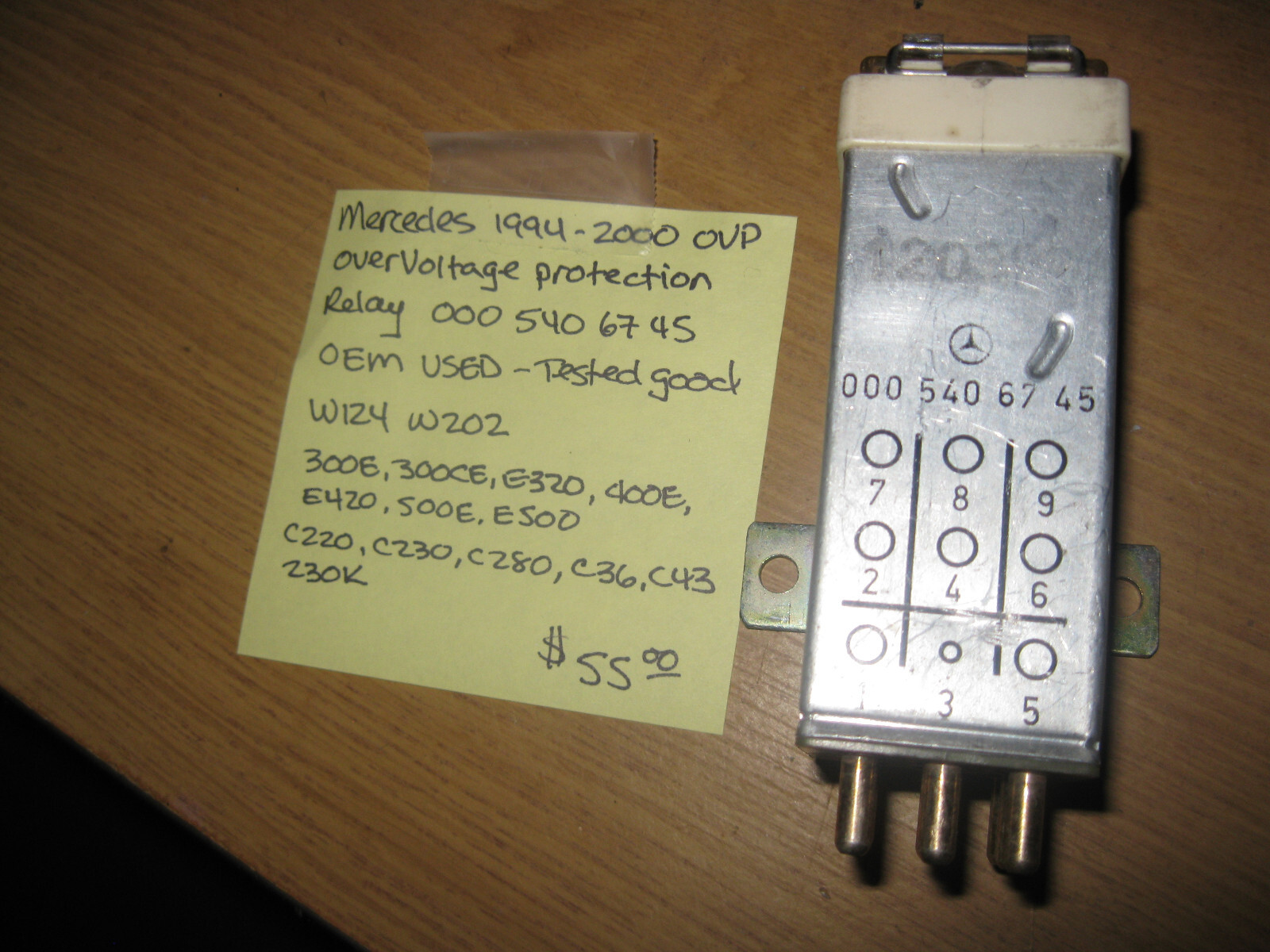 MERCEDES E300 Overload Protection Relay 0005406745 OEM Nr13 for sale ...