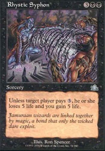 Heavy Play, English MTG Regular Rhystic Syphon Prophecy Magic the ...