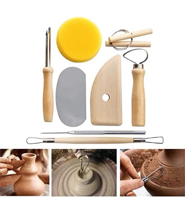 61 Pcs/Set Pottery Starting Kit Ceramic Carving Tools DIY Clay ...
