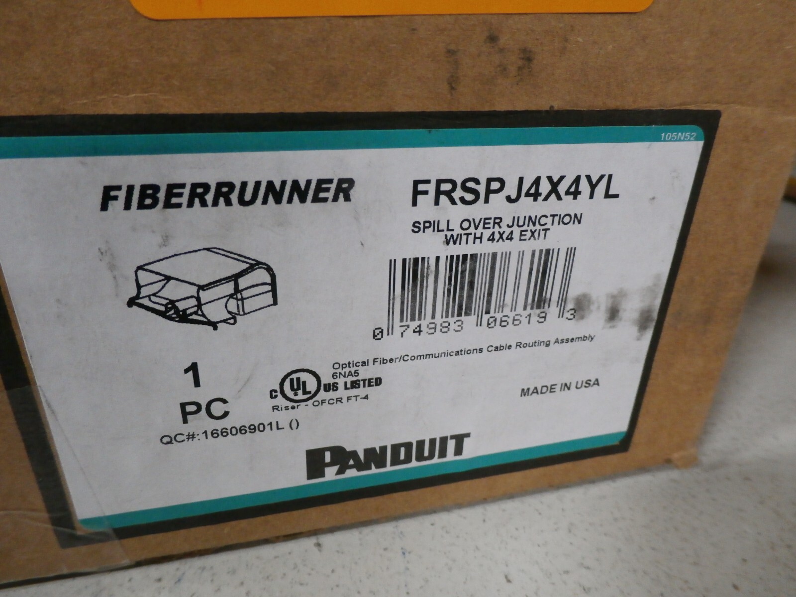 New Panduit FiberRunner Spill-Over Junction - Yellow (FRSPJ4X4YL) #141 ...