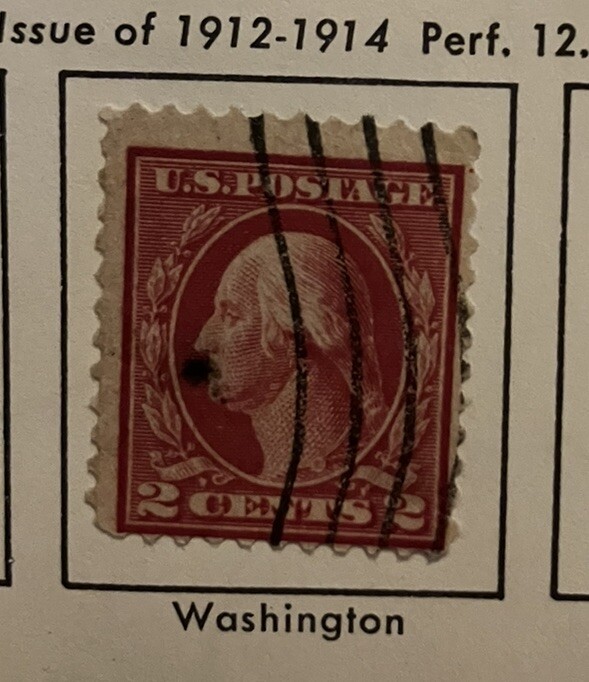 Red 1912 George Washington Vintage 2 Cent Stamp, Rare!! | eBay
