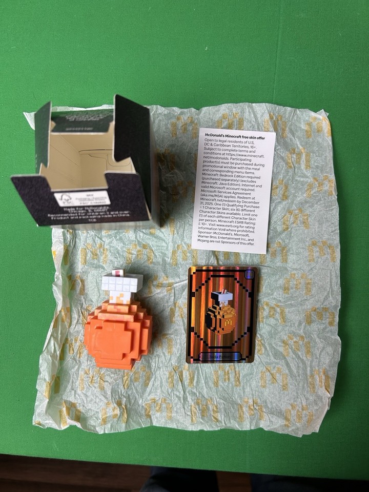 Minecraft McDonalds Toy Potion Bottle Unbroken Seal Unused Code NIB | eBay