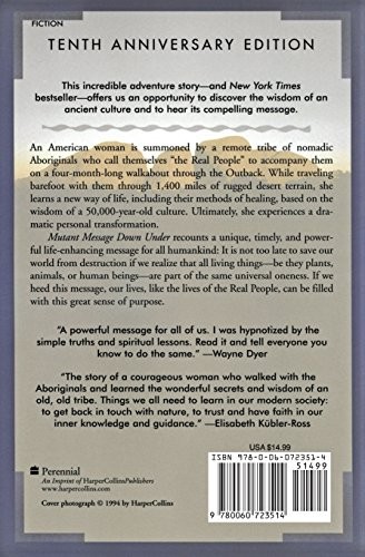 9780060723514 Mutant Message Down Under [Lingua inglese] - Marlo Morgan ...