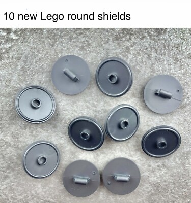 Lego 10 Pieces Flat Silver Round Shield / Castle Mini Figures Weapon | eBay