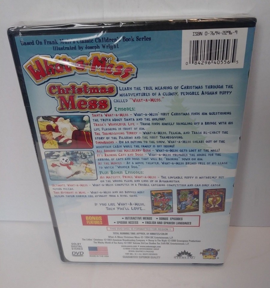 What-a-Mess Christmas Mess DVD 10 Messy Episodes Frank Muir Animated ...