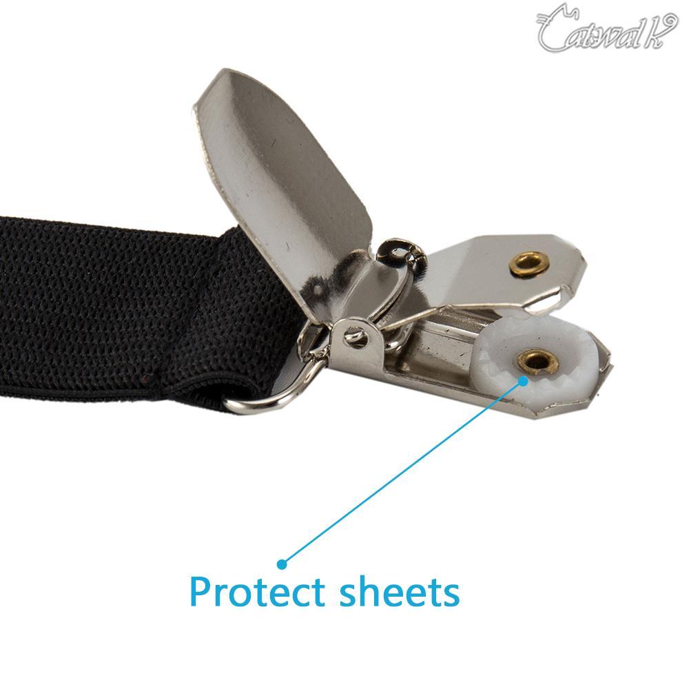 Elastic Adjustable Bed Mattress Sheet Straps Clips Grippers Fasteners ...