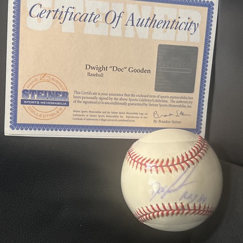 Dwight DOC GOODEN NEW YORK METS 1984 NL ROY SIGNED Rawlings BASEBALL | eBay