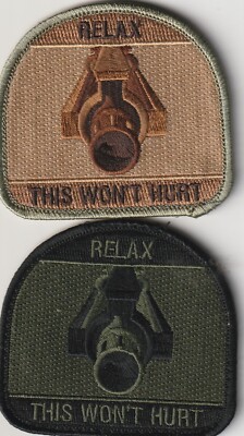 RELAX THIS WON'T HURT, morale patch with full hook, assorted colors | eBay