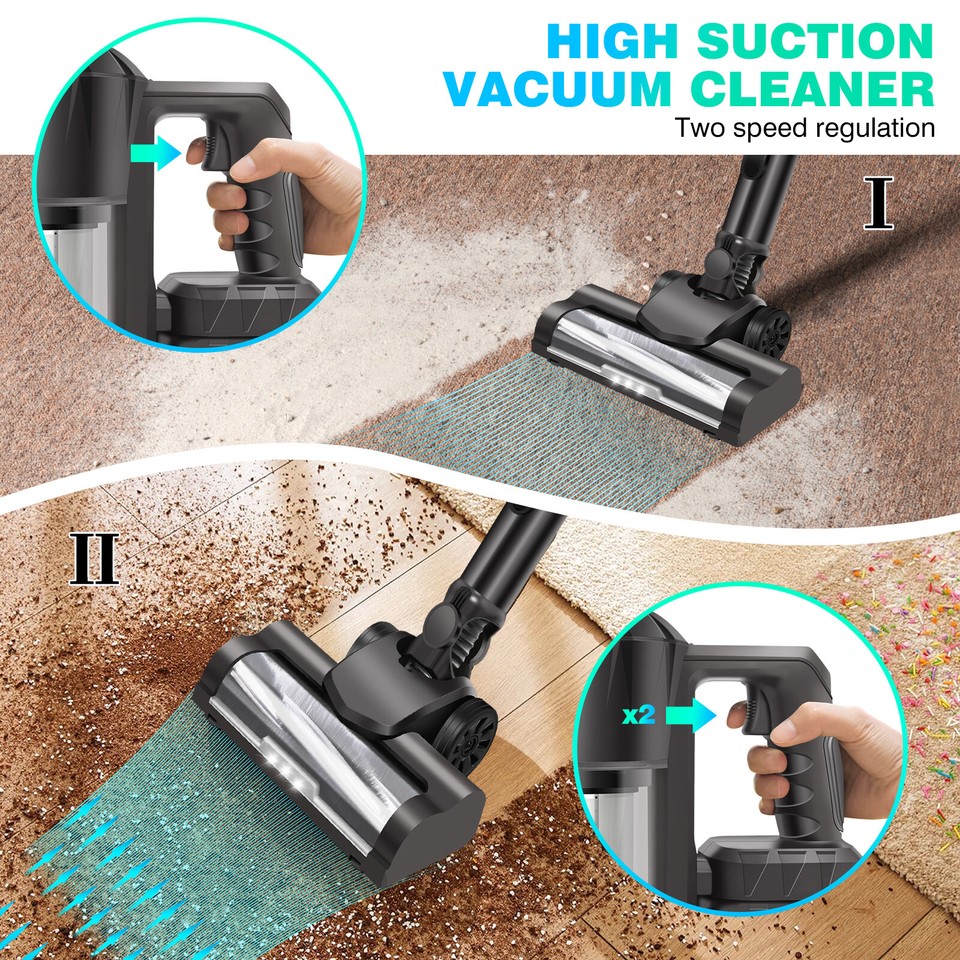 3800W Cordless Vacuum Cleaner Hoover Upright Lightweight Handheld ...