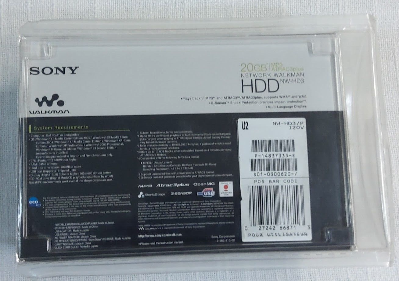 Rare Sony Network Walkman - 20GB Digital MP3 Player - Pink (NW-HD3/P ...
