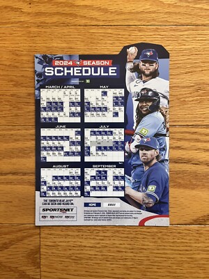 Toronto Blue Jays 2024 Season Schedule Fridge Magnet Stadium Giveaway ...