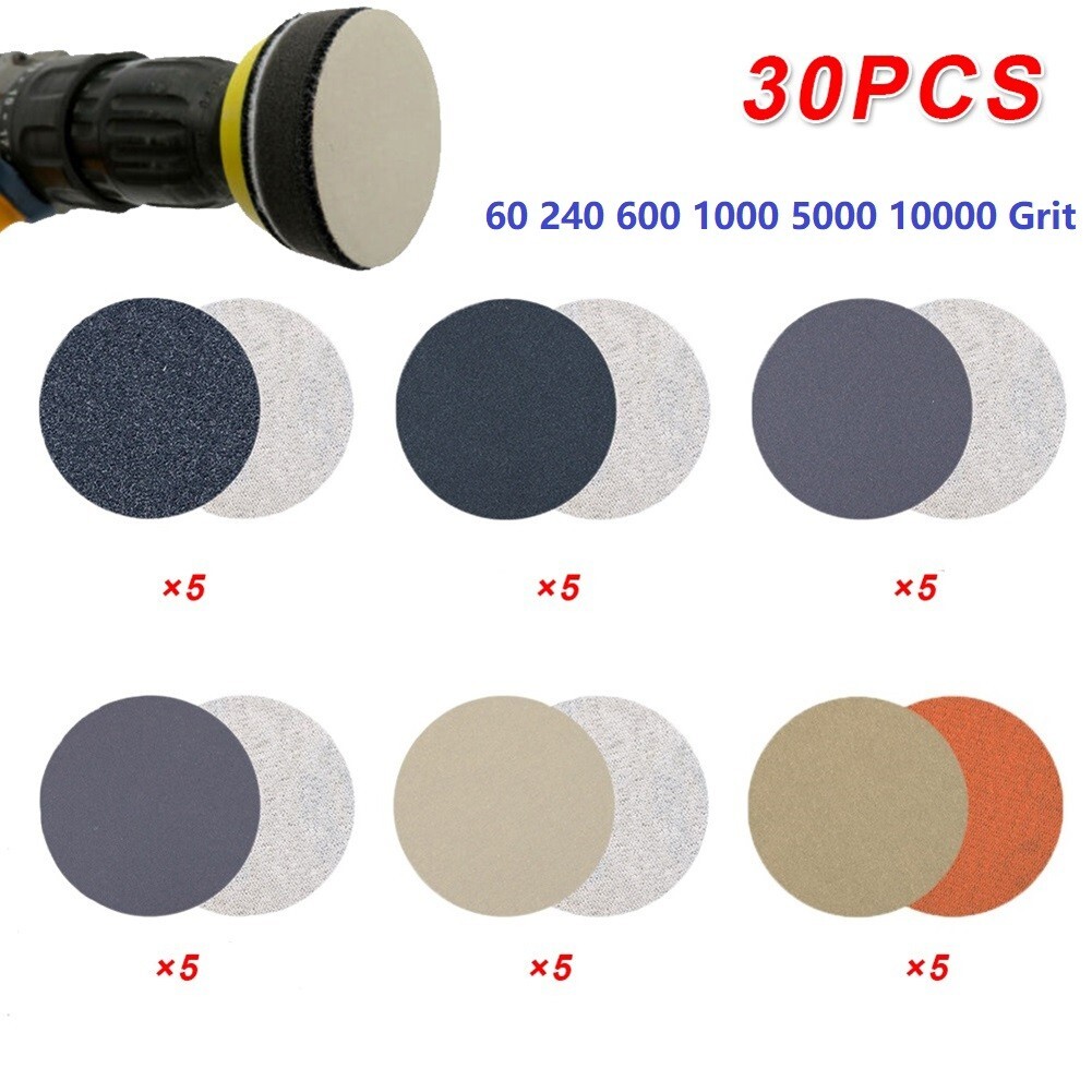 Premium Quality 2 Inch Sanding Disc Set 30PCS Anti Blocking Silicon ...