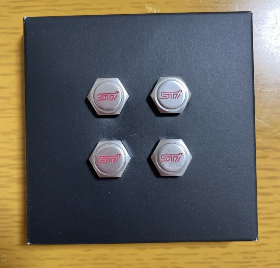 JDM OEM BRZ ZD8 STI Tire Wheel Air Valve Cap Set silver ST28102ST030 ...