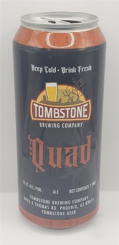 Craft Beer Can Tombstone Brewing Company Quad Classic Trappist Style ...