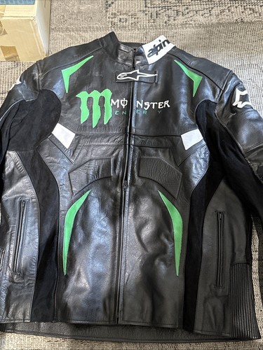 Monster Energy Leather Motorcycle Jacket Size XL - Mint | eBay