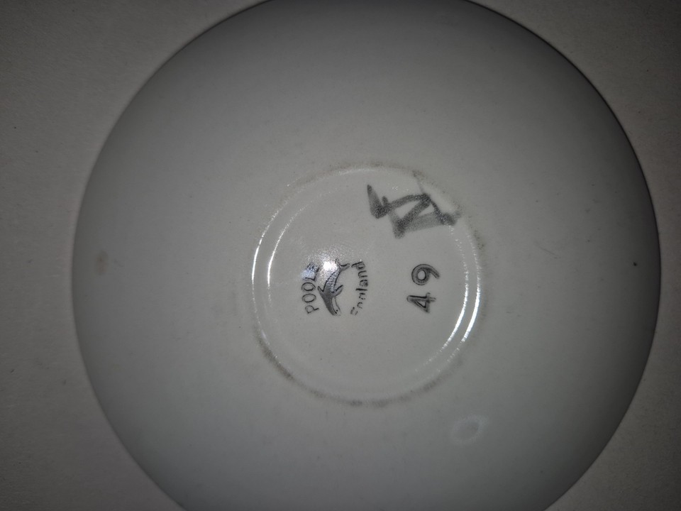 Vintage Poole Pottery Delphis Pin Dish Shape 49 Signed, 12.5cm | eBay UK