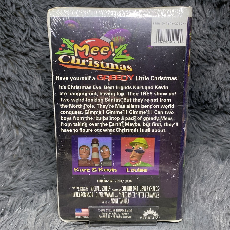 Mee! Christmas VHS Tape 2000 CGI Computer Animation Holiday Cartoon ...