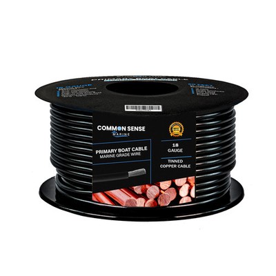 18 AWG Single Conductor Marine Grade Wire Tinned Copper-OFC - 1000 feet ...