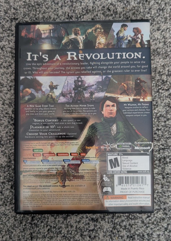 Fable III Microsoft Game Studios PC DVD For Windows With Product Key | eBay