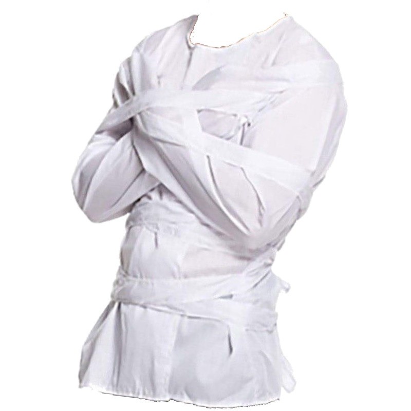 Adult Straight Jacket Asylum Hannibal Lecter Halloween Fancy Dress ...