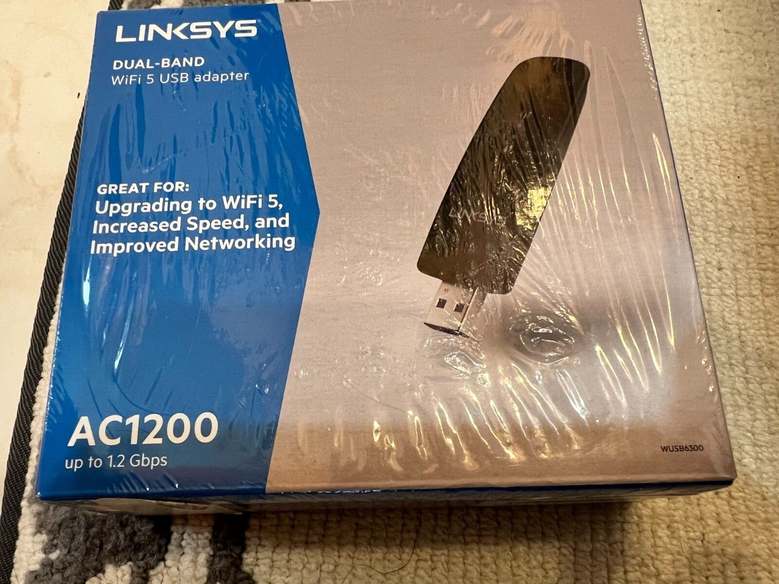 LINKSYS WIRELESS AC1200 WUSB6300 v2 Dual-Band WiFi-5 USB APPLE MACBOOK ...