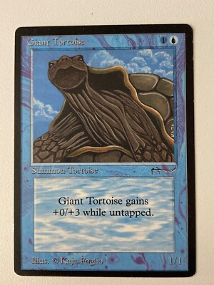 Magic the Gathering MTG Arabian Nights Giant Tortoise Dark LP (Beta Bob ...