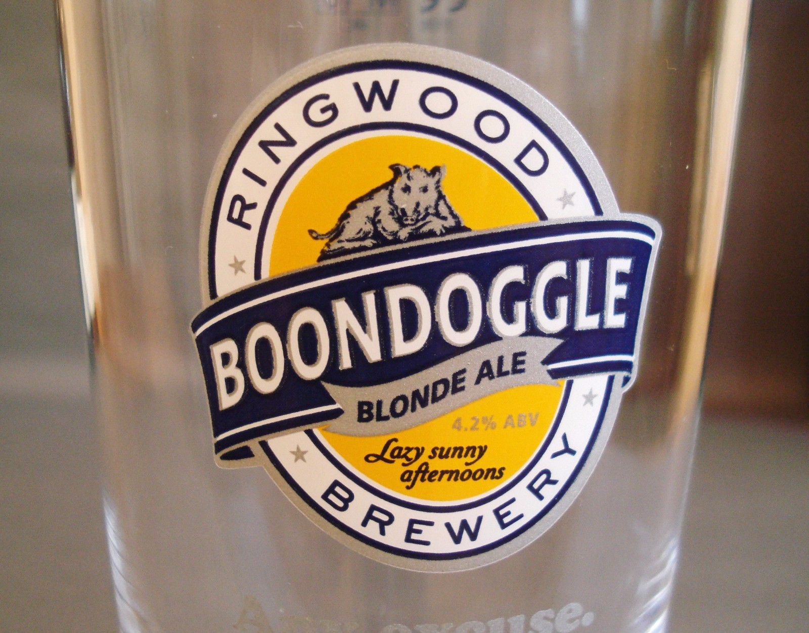 Ringwood Brewery Pint Glass Boondoggle Beer Pub Home Bar Man Cave | eBay