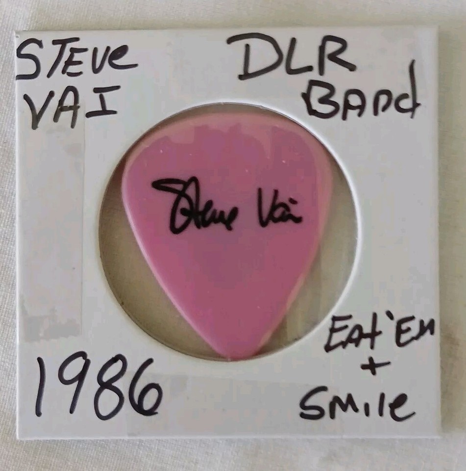 Steve Vai 1986 Tour Issued Guitar Pick David Lee Roth Band Eat and ...