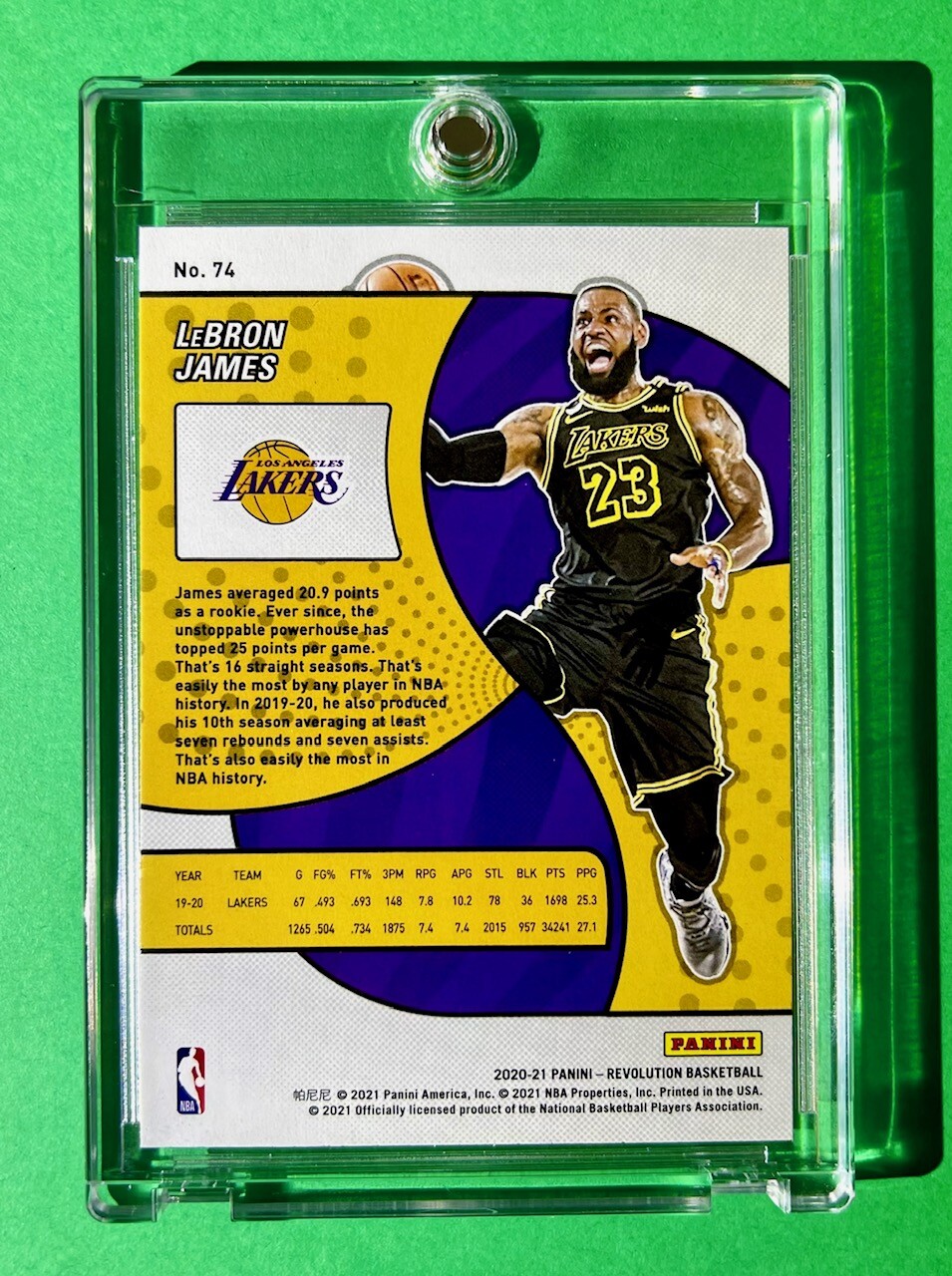 Lebron James SPARKLE REFRACTOR FINISH PANINI REVOLUTION HOT LAKERS CARD ...