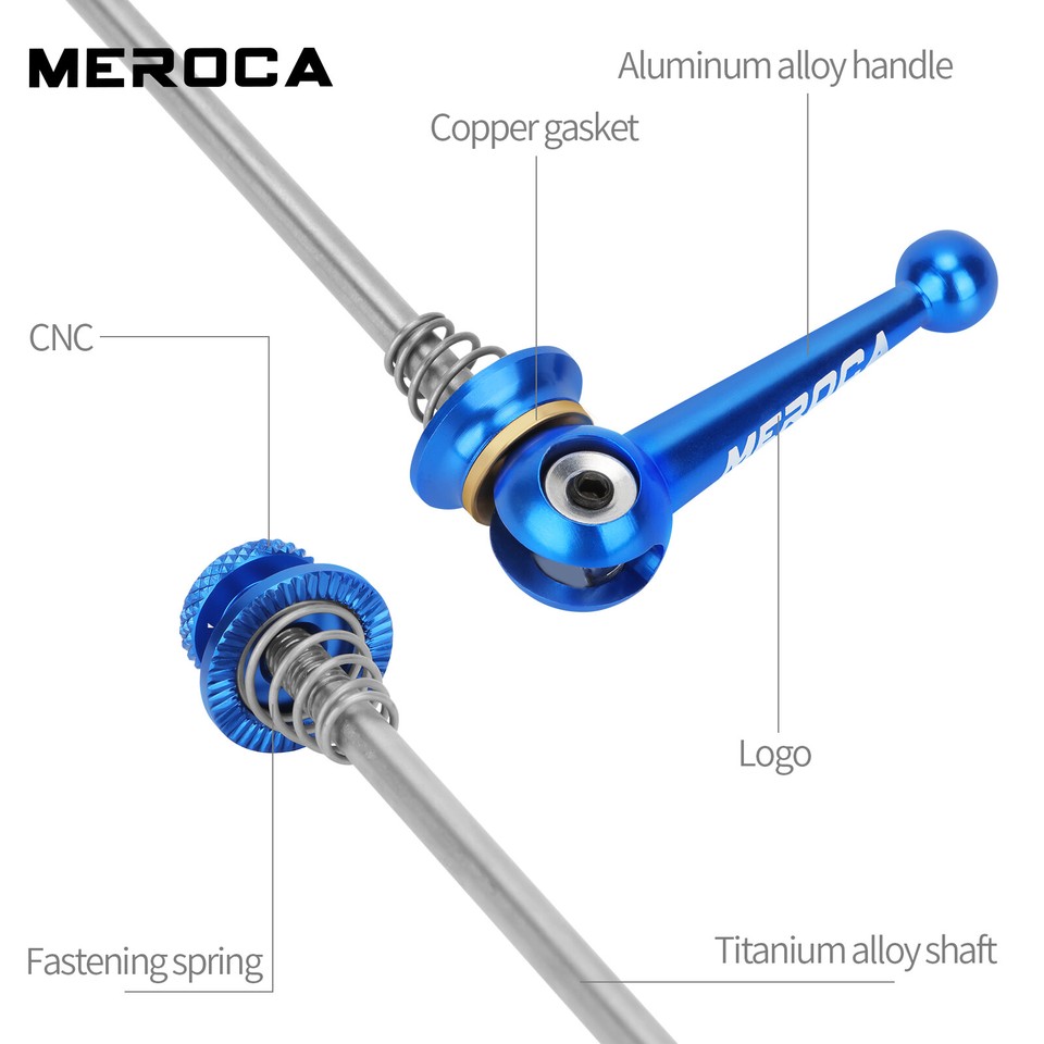 Bicycle Wheel Skewers MTB Road Bike QR Quick Release TITANIUM Front ...