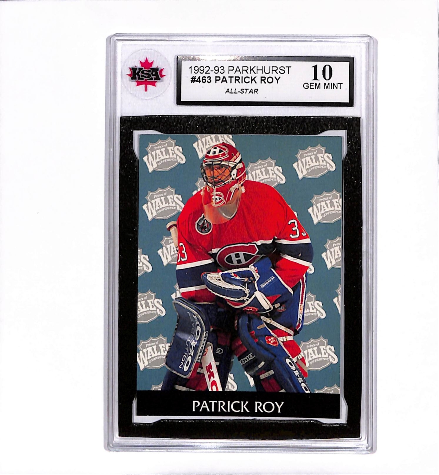 1992-93 Parkhurst Patrick Roy KSA 10 . #463 | eBay