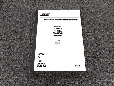 JLG EC600SJ H600SJ EC600SJP H600SJP Lift PVC 2001 Service Maintenance ...