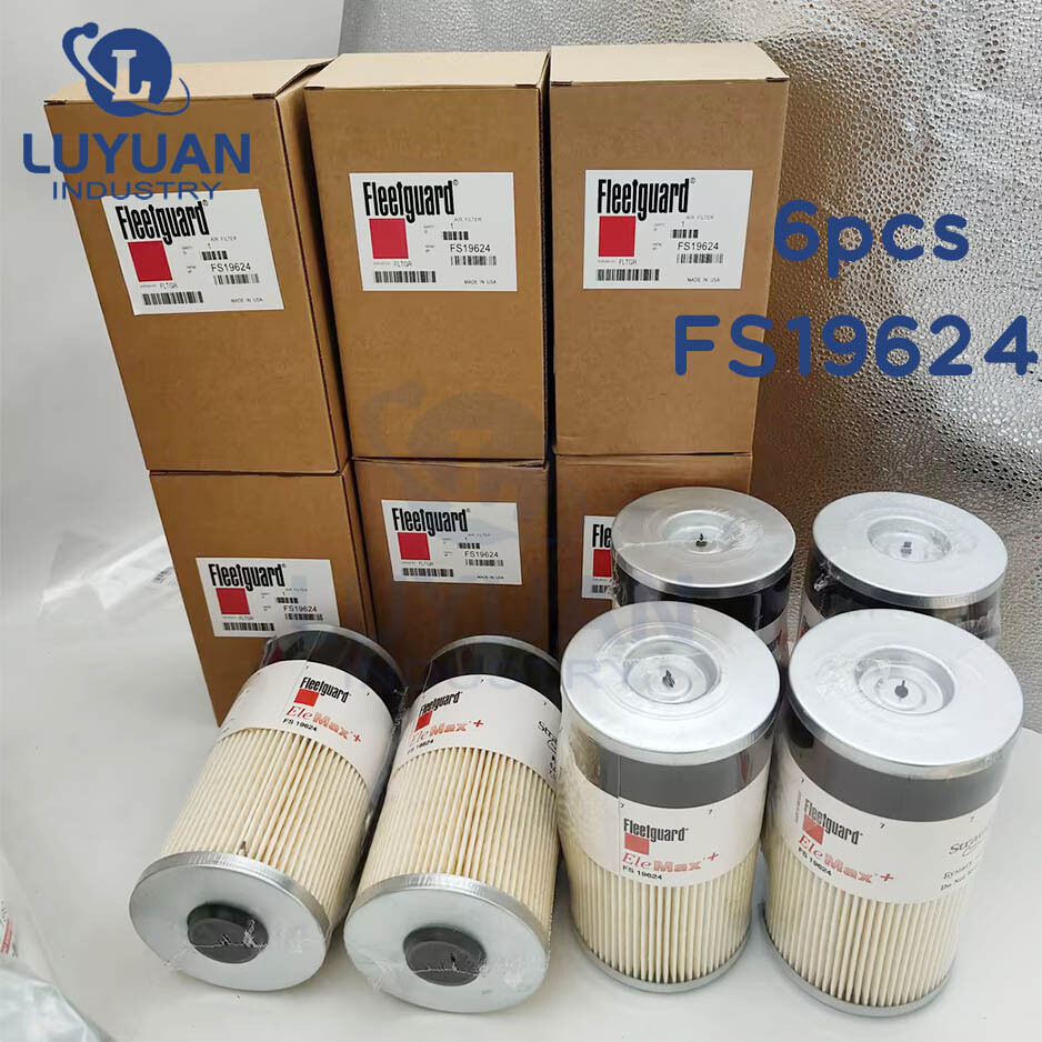 6 Pack FS19624 For Fleetguard Cummins Fuel Filter / Water Separator | eBay