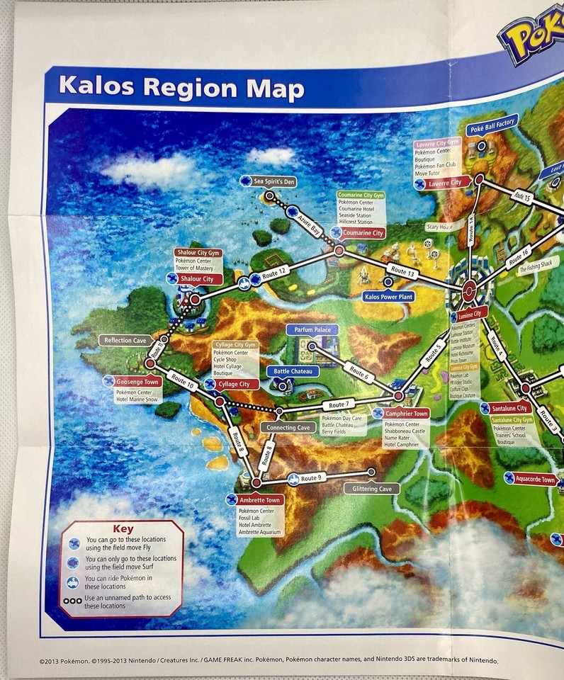 Pokemon X &Y The Official Kalos Region Guidebook Strategy Guide with ...